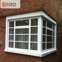 China Burglarproof Aluminum Casement Windows With Flyscreen Georgian Bar Glass Bay Windows for sale