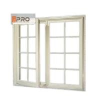 China Horizontal Aluminum Casement Windows Double Hinged With Mosquito Net for sale