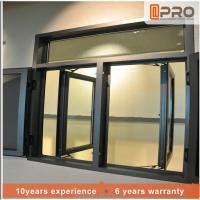China Horizontal Aluminum Casement Windows Double Hinged With Mosquito Net for sale