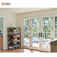 China Double Glazed Glass Front Aluminium French Doors Exterior Modern Casement Door for sale