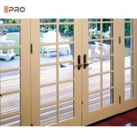 China Double Glazed Glass Front Aluminium French Doors Exterior Modern Casement Door for sale