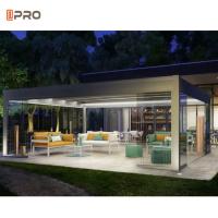 China Automatic Aluminum Retractable Pergola Awning Roof System PVC Sail for sale
