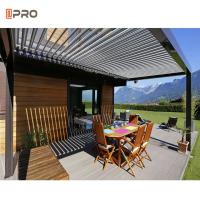 China Rodent Proof Modern Aluminum Pergola Luxury Garden Gazebo Pavilion Opening Closing Roof for sale
