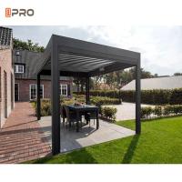 China Rodent Proof Modern Aluminum Pergola Luxury Garden Gazebo Pavilion Opening Closing Roof for sale