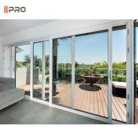 China Windproof Waterproof Aluminium Sliding Door With Double Large Glass For Meeting Room for sale