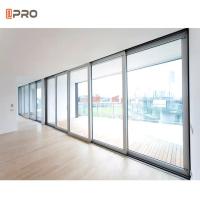 China Windproof Waterproof Aluminium Sliding Door With Double Large Glass For Meeting Room for sale