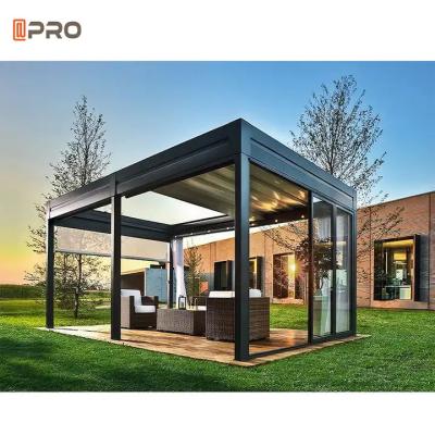 China Fully Automatic Bioclimatic Louvered Modern Aluminium Pergola Outdoor Gazebo for sale