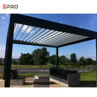 China Customized Modern Aluminum Pergola Patio Outdoor Automatic Opening Louvered Roof Pergola for sale