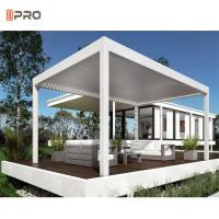 China Customized Modern Aluminum Pergola Patio Outdoor Automatic Opening Louvered Roof Pergola for sale