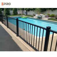 China Powder Coated Aluminum Balustrade Fencing Decorative Black Garden Pool Slat Panels Fence for sale
