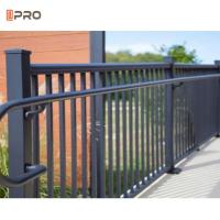 China Modern Customization Aluminum Slat Fence Black Balustrades Handrails for sale