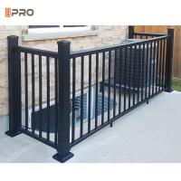 China Modern Customization Aluminum Slat Fence Black Balustrades Handrails for sale