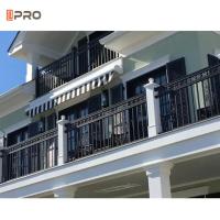 China Modern Customization Aluminum Slat Fence Black Balustrades Handrails for sale