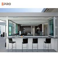 China Aluminum Bi Fold Glass Windows Horizontal Opening Type Frameless for sale
