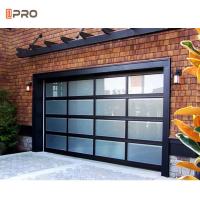 China Smart Sectional Aluminum Garage Door 8x7 Clear Parts Glass  Material for sale