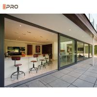 China Triple Telescopic System Aluminium Sliding Glass Doors For Balcony Modern Living for sale