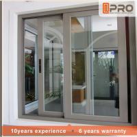 China Tinted Glass Window Tempered Glass Section Aluminum Frame Sliding Glass Window for sale
