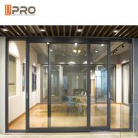 China Soundproof Aluminium Sliding Glass Doors Manual Control for sale
