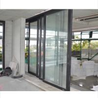 China 3 Track Aluminum Tempered Glass Pocket Door Sliding Door System For Living Room for sale