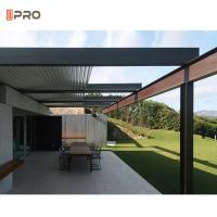 China Waterproof Outdoor Modern Aluminum Pergola Retractable Sun Louver Roof Insulated Garden Pergola for sale