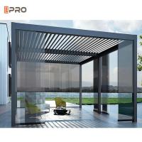 China Automatic Aluminum Retractable Pergola Awning Roof System PVC Sail for sale