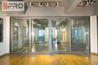 China Powder Coated Aluminum Sliding Patio Doors Large Double Glazed Tempered Glass Doors for sale