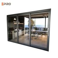 China Security Patio Black Aluminium Glass Sliding Doors Modern House Exterior Windows And Doors for sale