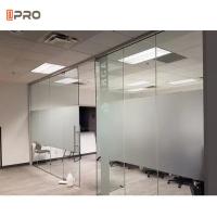 China Custom 1.2mm Glass Wall Partition Panel Material Removable Folding Office Partition Walls for sale