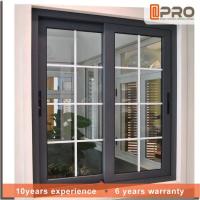 China 2.0mm Thickness Aluminum Sliding Windows Sash Windows Materials With Screen Balcony Double Glass for sale