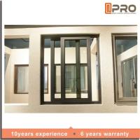 China 2.0mm Thickness Aluminum Sliding Windows Sash Windows Materials With Screen Balcony Double Glass for sale