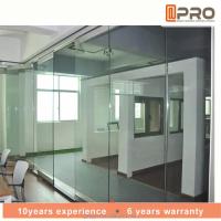 China Modern Frameless Office Partitions Restaurant Movable Decorative Glass Partition Wall for sale