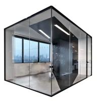 China Modern Frameless Office Partitions Restaurant Movable Decorative Glass Partition Wall for sale