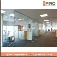 China Modern Frameless Office Partitions Restaurant Movable Decorative Glass Partition Wall for sale