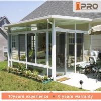 China Powder Coated Frame Glass Florida Room Aluminum Portable Glass House Sunroom Panels for sale
