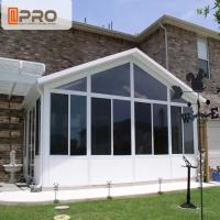 China Powder Coated Frame Glass Florida Room Aluminum Portable Glass House Sunroom Panels for sale