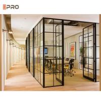 China Modern Workstation Interior Glass Wall Office Partitions Customization Aluminium Frame for sale