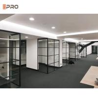 China Soundproof Modern Office Partitions Aluminum Glass Partition Office Wall for sale