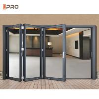 China Modern Aluminum Folding Door System Elevator Folding Plexiglass Door for sale