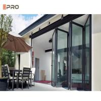 China Modern Aluminum Folding Door System Elevator Folding Plexiglass Door for sale