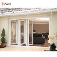 China Modern Aluminum Folding Door System Elevator Folding Plexiglass Door for sale