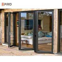 China Waterproof Kitchen Aluminum Folding Doors Aluminum Balcony Folding Glass Door System for sale