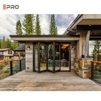 China APRO Commercial Aluminum Sliding Folding Glass Door Bi - Fold Garage Door for sale
