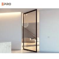 China APRO Exterior Modern Aluminium Revolution Door Aluminum Front Pivot Main Entrance Door for sale