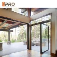 China APRO Exterior Modern Aluminium Revolution Door Aluminum Front Pivot Main Entrance Door for sale