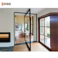 China Villas Modern Interior Aluminium Pivoting Doors Front Entry Glass Pivot Door for sale