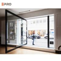 China Villas Modern Interior Aluminium Pivoting Doors Front Entry Glass Pivot Door for sale