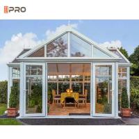 China Winter Garden Villa House Free Standing Veranda Aluminium Glass Sunroom for sale