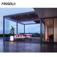 China Modern Gazebo Outdoor Garden Motorized Louver Louvered Shade Bioclimatic Automatic Aluminum Retractable Pergola for sale