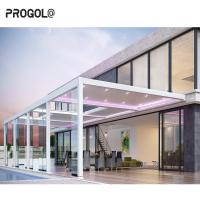 China Modern Gazebo Outdoor Garden Motorized Louver Louvered Shade Bioclimatic Automatic Aluminum Retractable Pergola for sale