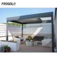 China Modern Gazebo Outdoor Garden Motorized Louver Louvered Shade Bioclimatic Automatic Aluminum Retractable Pergola for sale